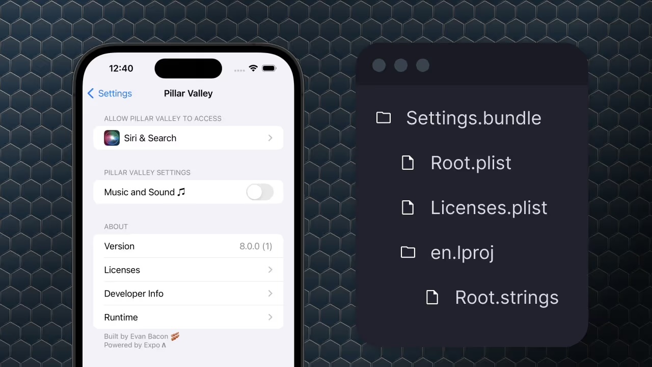 Apple Settings UI with Expo